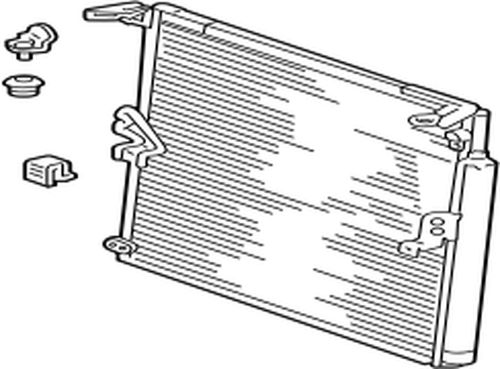 88460-60430 Toyota Condenser assy, cooler 8846060430, New Genuine OEM ...