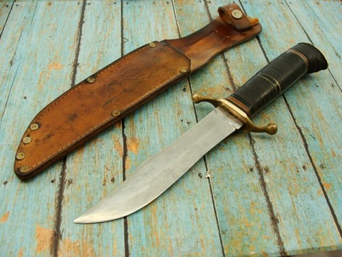 RARE VINTAGE WW 2 WESTERN STATES USA L36 TRENCH ART BOWIE KNIFE ...