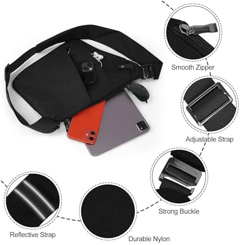 Wander Plus Anti Theft Bag,Sling Bag Cross Body Slim Travel Bag, Right ...
