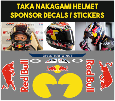 Taka Nakagami Race Helmet Decals Stickers - Sponsor Sticker kit for ...