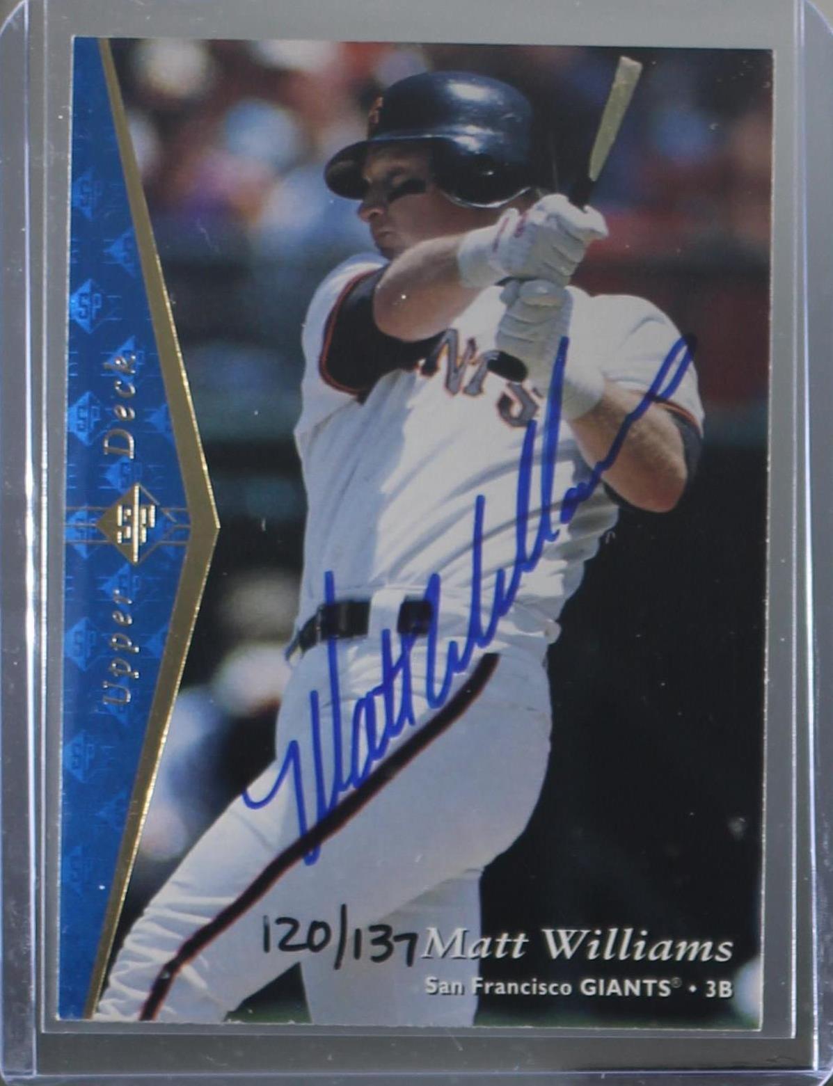 2000 SP Authentic - Autographed Buybacks Matt Williams #113 1995 SP ...