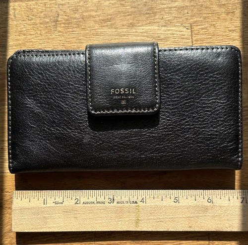 Fossil Black Leather Bi-fold Women's Wallet | eBay