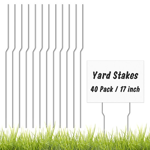 Metal Yard Sign Stakes Wire Holder For 4mm Blank Signs Garden 17 Inch ...