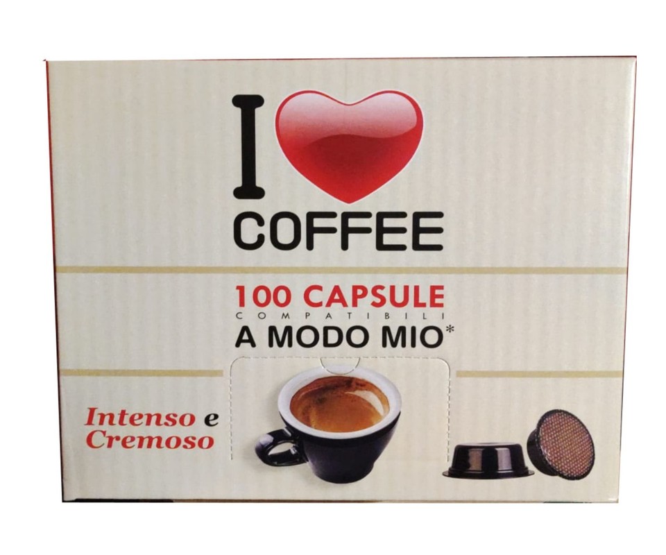 400 Capsule I LOVE COFFEE Miscela Rossa Intenso e Cremoso come al Bar A ...