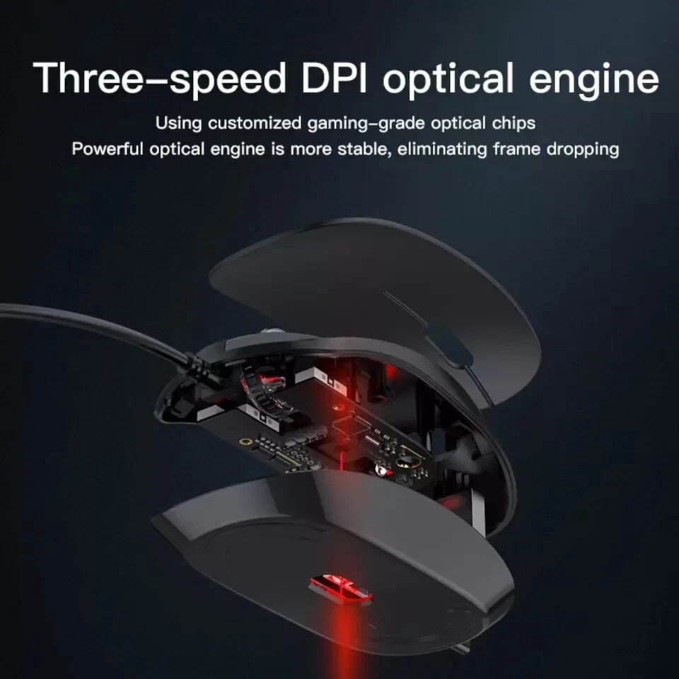 Ultra-Slim USB Optical Wired Mouse For Laptop Computer Desktop Mice ...