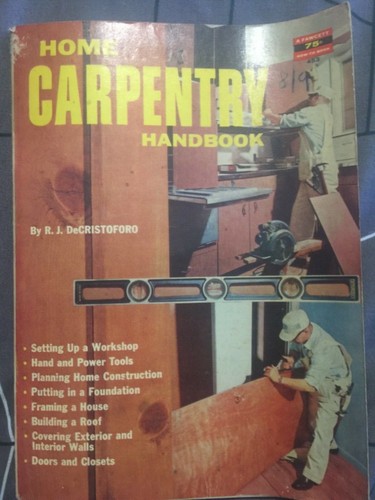 home carpentry handbook Fawcett book how to no 453 50’s book soft cover ...