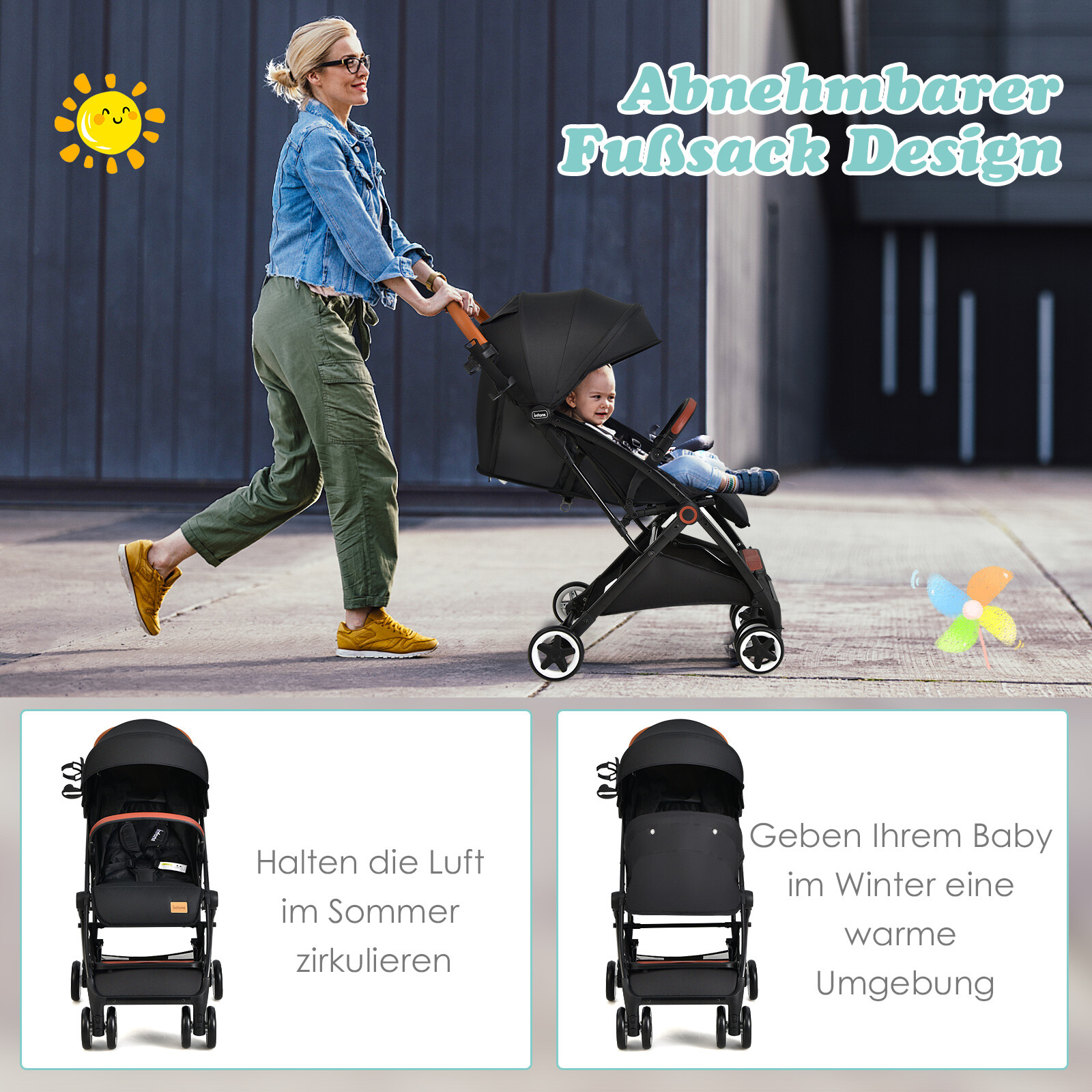 Reisebuggy Kinderwagen Sportbuggy faltbar Kinderbuggy mit Becherhalter ...