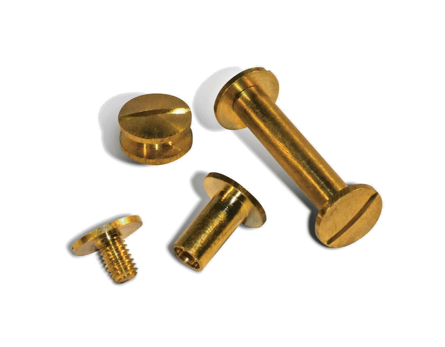 CLEARANCE - Binding Screws, Chicago Interscrews, Brass or Nickel - 2mm ...