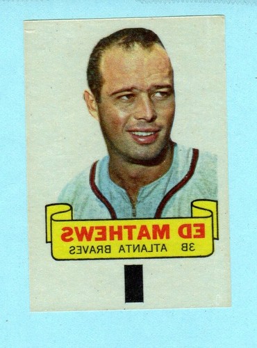 1966 TOPPS BASEBALL RUB-OFFS ED MATHEWS ATLANTA BRAVES NM/NM- (HOF) | eBay