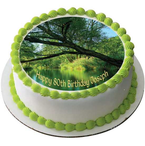 Nature - River Background - Edible Cake Topper OR Cupcake Topper, Decor ...