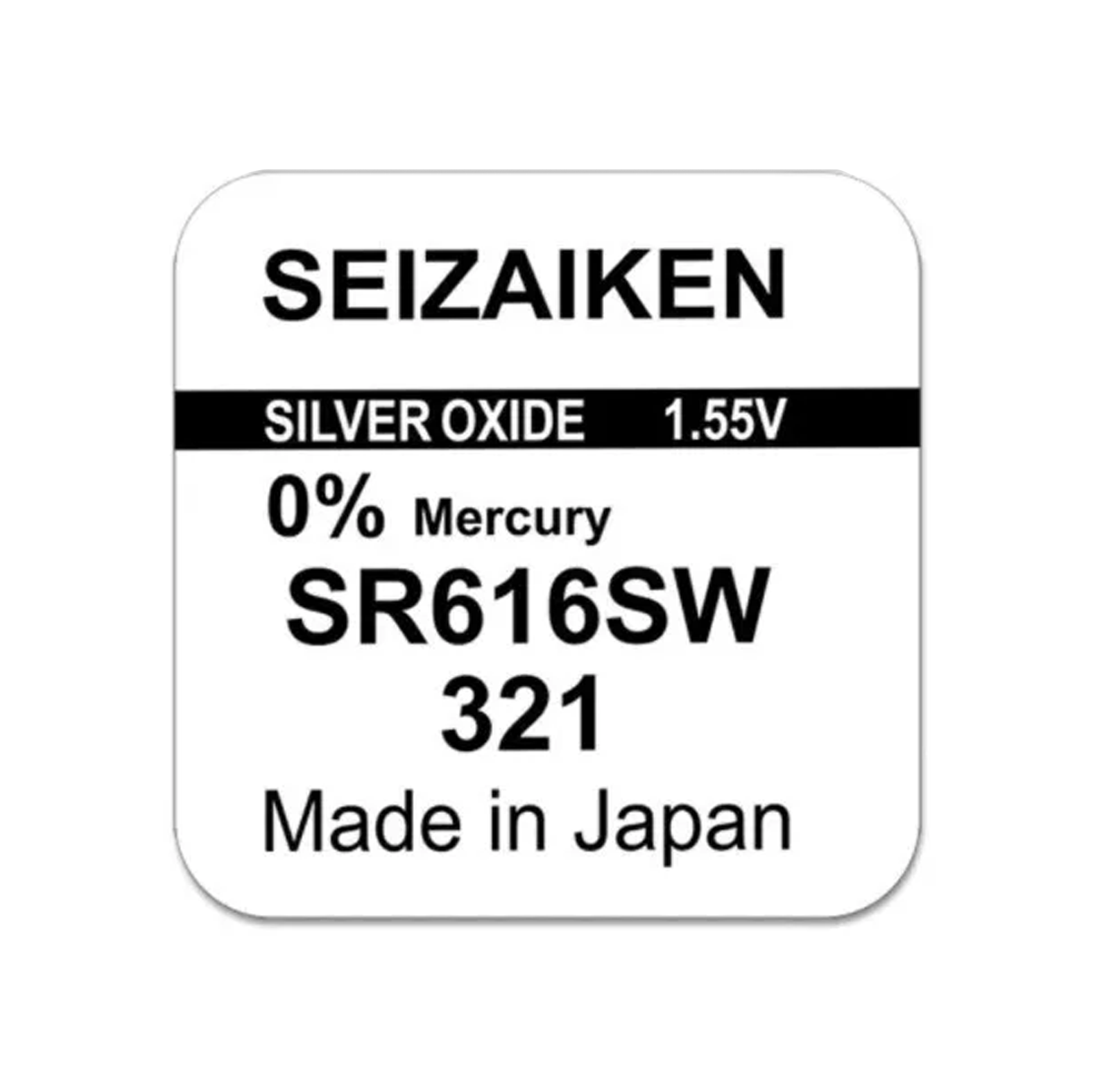 5 SEIKO SEIZAIKEN WATCH BATTERIES 321 SR616SW SR65 SILVER OXIDE 1.55V ...