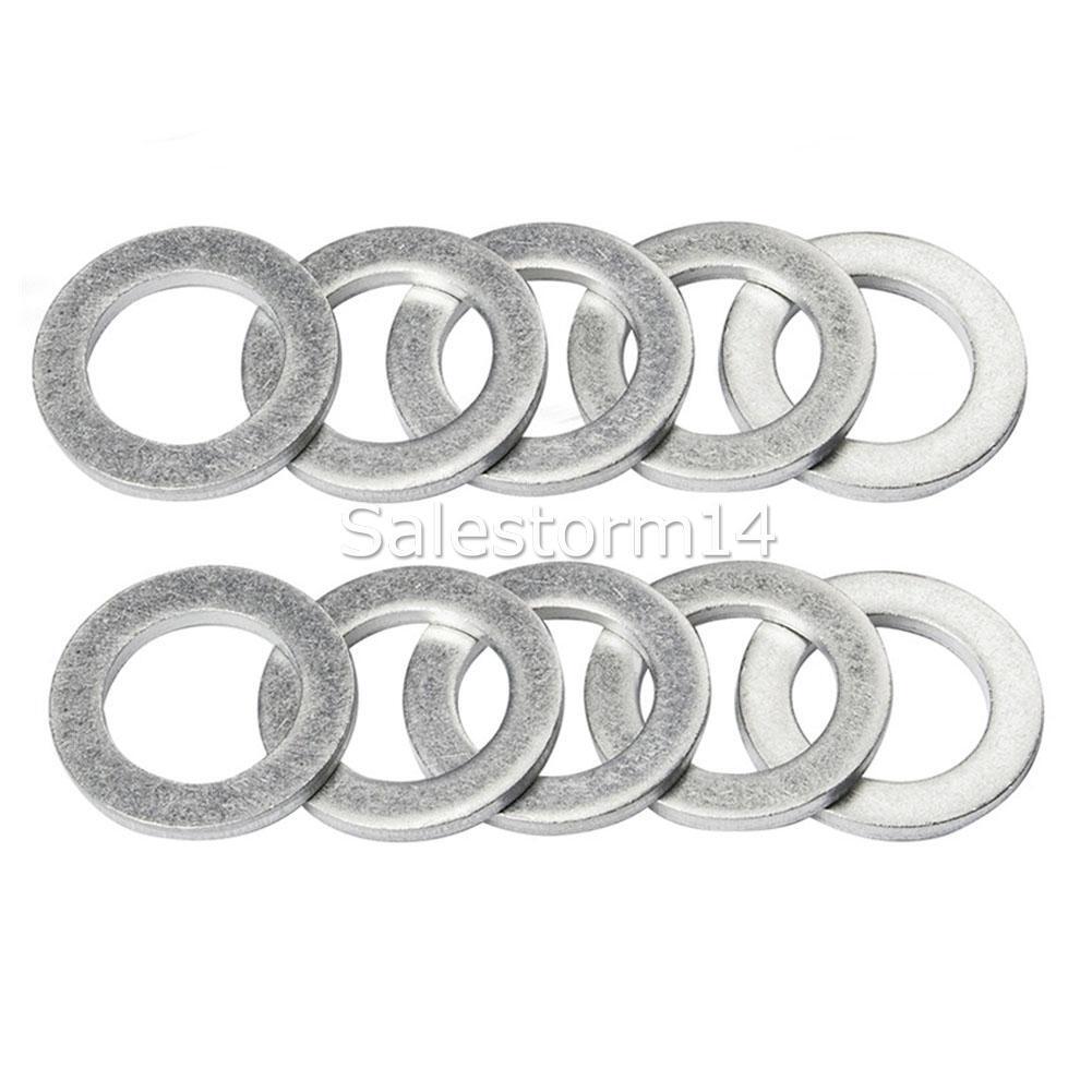 50pcs Car Engine Oil Crush Washers Drain Plug Gaskets 14mm ID. 22mm OD ...