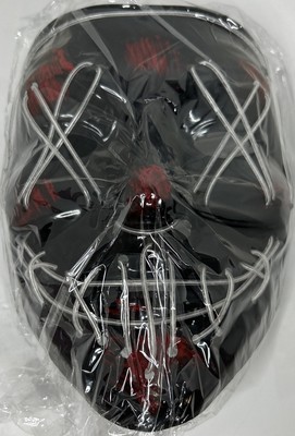 Spirit Halloween El Wire Light Up Mask Halloween Black Rave cosplay ...