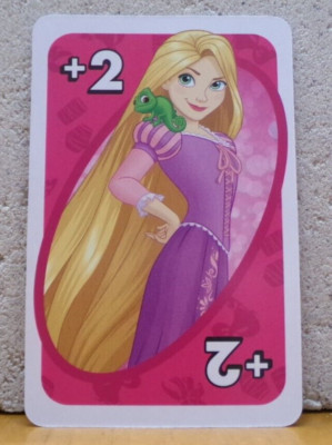 PINK UNO PLAYING TRADING CARD DISNEY PRINCESS COLLECTION RAPUNZEL | eBay