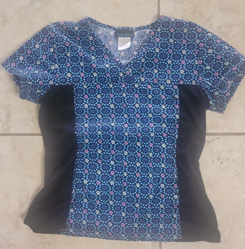Cherokee Brand Scrubs Top Floral Print Womens Sz Small | eBay