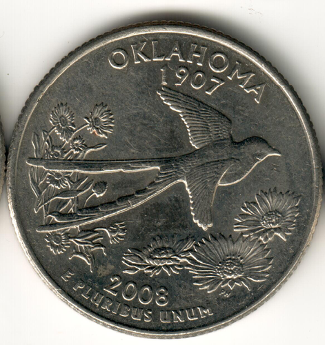 USA - 2008D - Washington ¼ Dollar - Oklahoma - #8894 | eBay