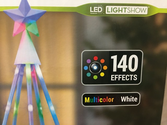 Gemmy AppLights LED Lightshow 70 inch Tech Tree Yard Sculpture for sale ...