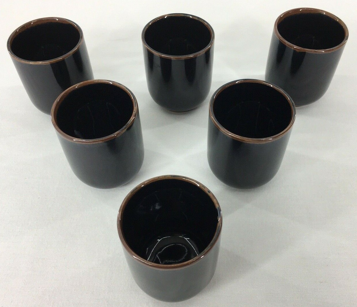 Pier 1 Sake Tea Cups Brown Set of 6 Pier 1 Imports Tea Sake Shots EUC ...