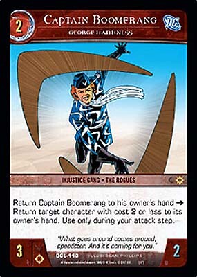 VS System: Captain Boomerang, George Harkness [Played] DC Comics ...