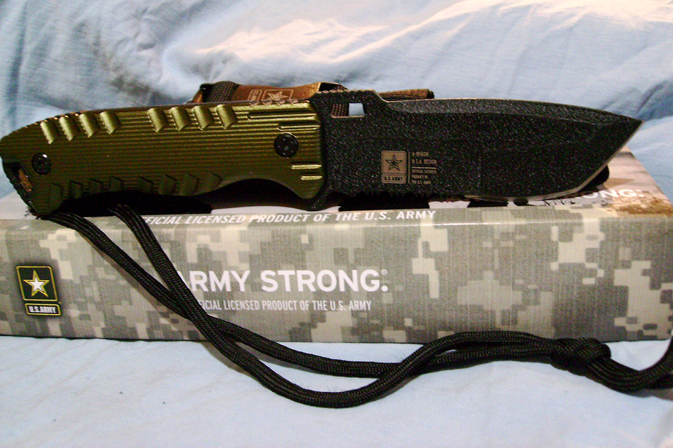 US Army Knife fixed blade with OD Green Handle and belt Sheath | eBay