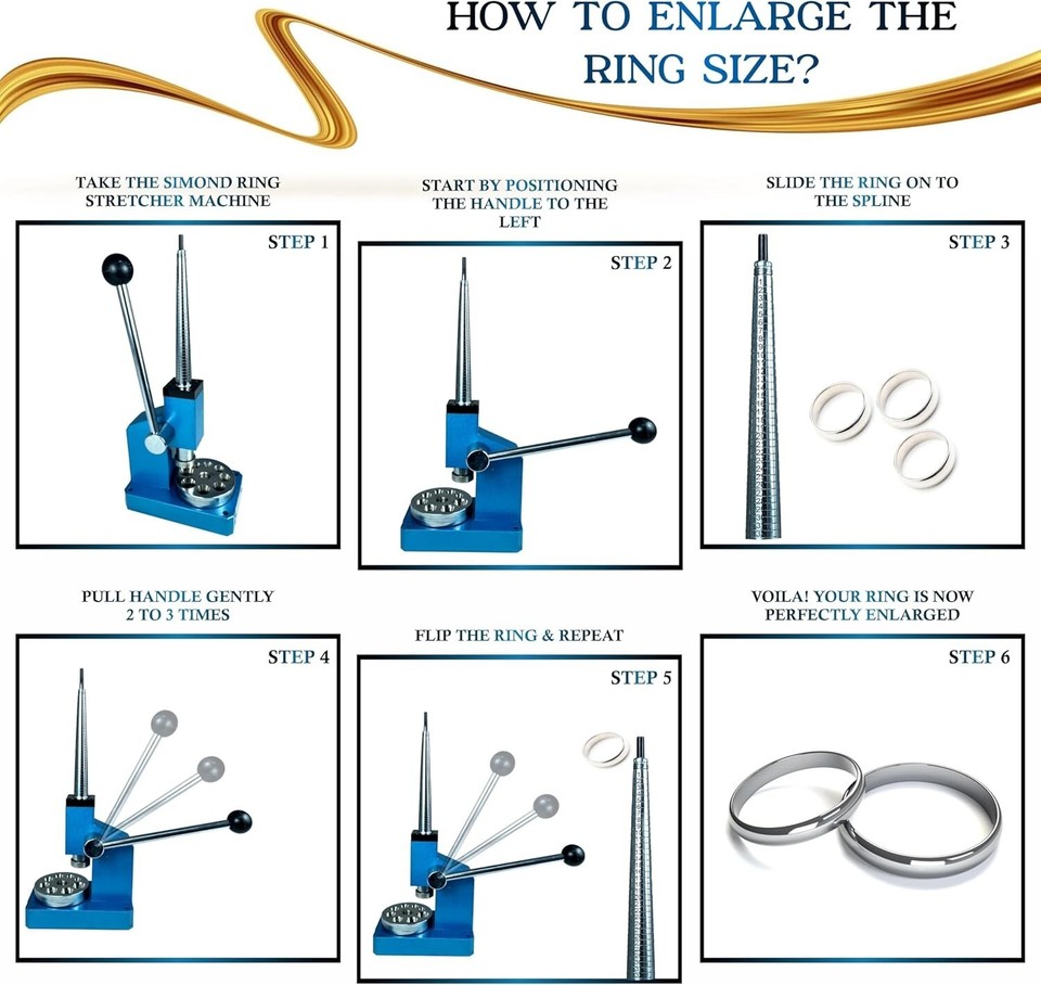 Ring stretcher size enlarger and Reducer-4 Spline (1-33) Ring Size ...