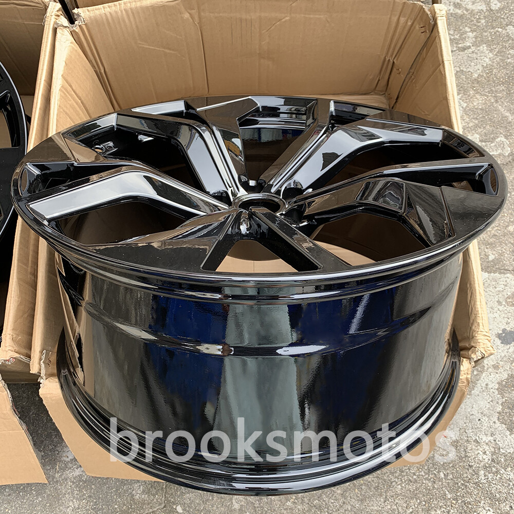 22" GLOSS BLACK WHEEL RIMS FIT STAGGERED FORGED WHEELS FIT FOR JAGUAR F ...