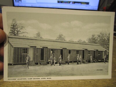 O9 Old MASSACHUSETTS Postcard Ayer Camp Devens Division 76th Army ...