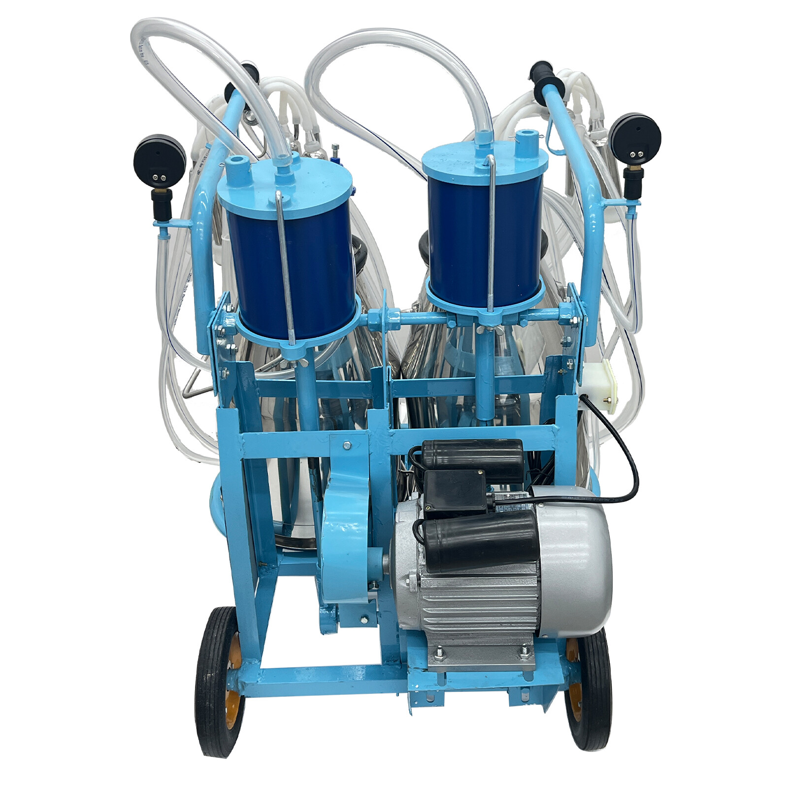 110V Electric Piston Milking Machine Bucket Milker 24 Cows/H Double ...