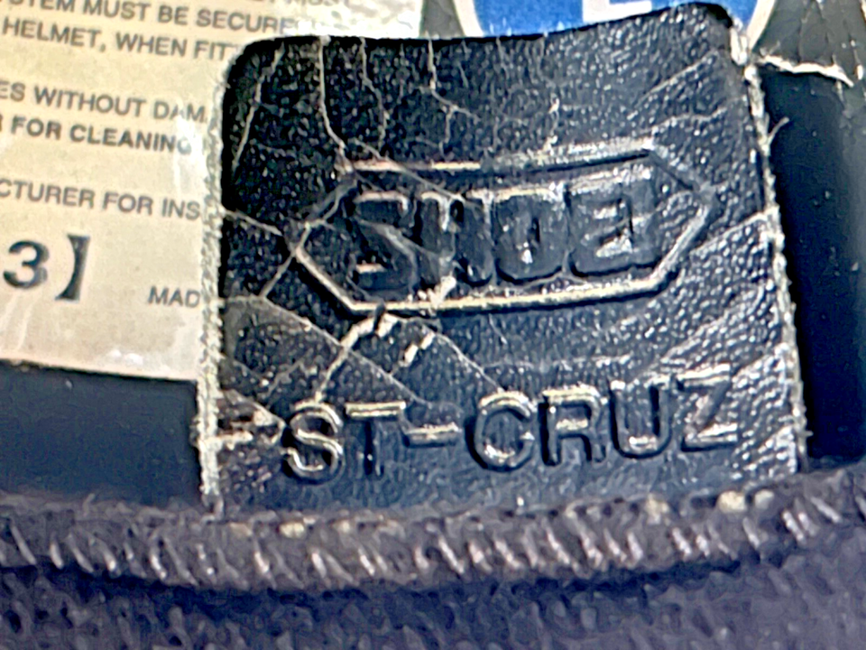 VTG L Shoei W-3 ST-Cruz Police Style Half Motorcycle Helmet Chin Strap ...