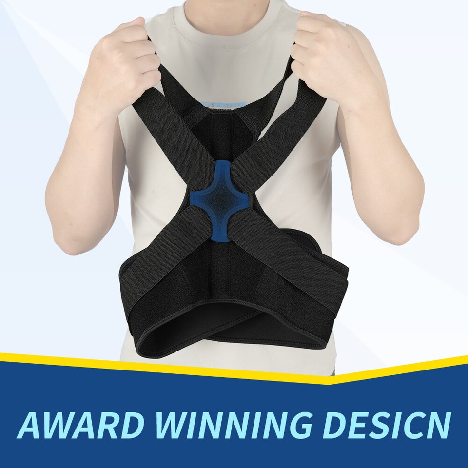 Adjustable Posture Corrector Back Support Shoulder Brace Straight Belt ...