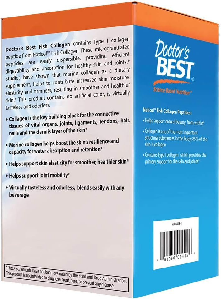 Doctor's Best Fish Collagen W/Naticol Fish Collagen, 30 Powder Stick ...