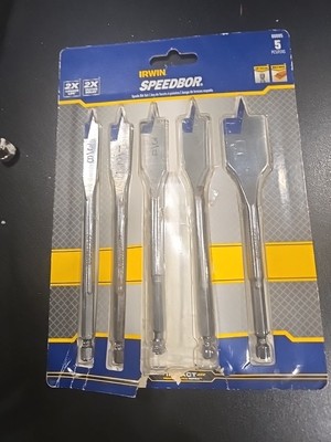 Irwin Speedbor 5pc Spade Bit Set - 3/8", 1/2", 5/8", 3/4", & 1" (88885 ...