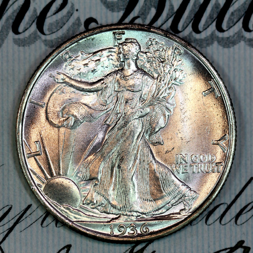 * 1936-D * SUPERB+ GEM BU MS WALKING LIBERTY HALF-DOLLAR * ORIGINAL ...