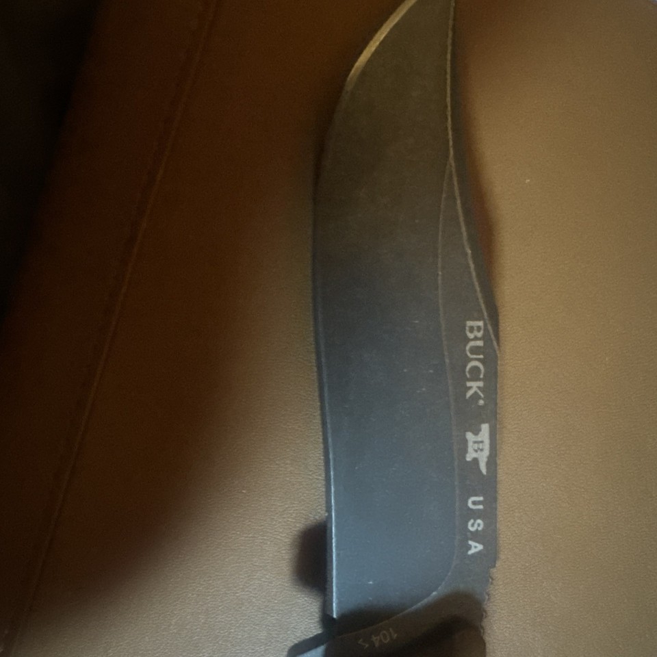 Buck 104 Compadre Knife Fixed Blade Knife,Full Tang, Micarta Handle BAD ...