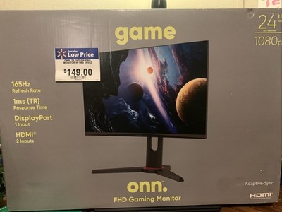 Onn 24-inch 100027813 LED Gaming Monitor --165Hz FHD 1ms FreeSync ...