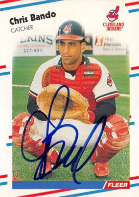 Chris Bando autographed Baseball Card (Cleveland Indians, SC) 1988 ...