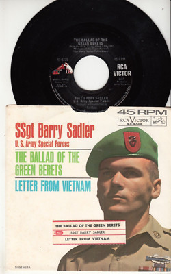 SSgt BARRY SADLER - BALLAD OF THE GREEN BERETS - ORIGINAL 45 WPS ...