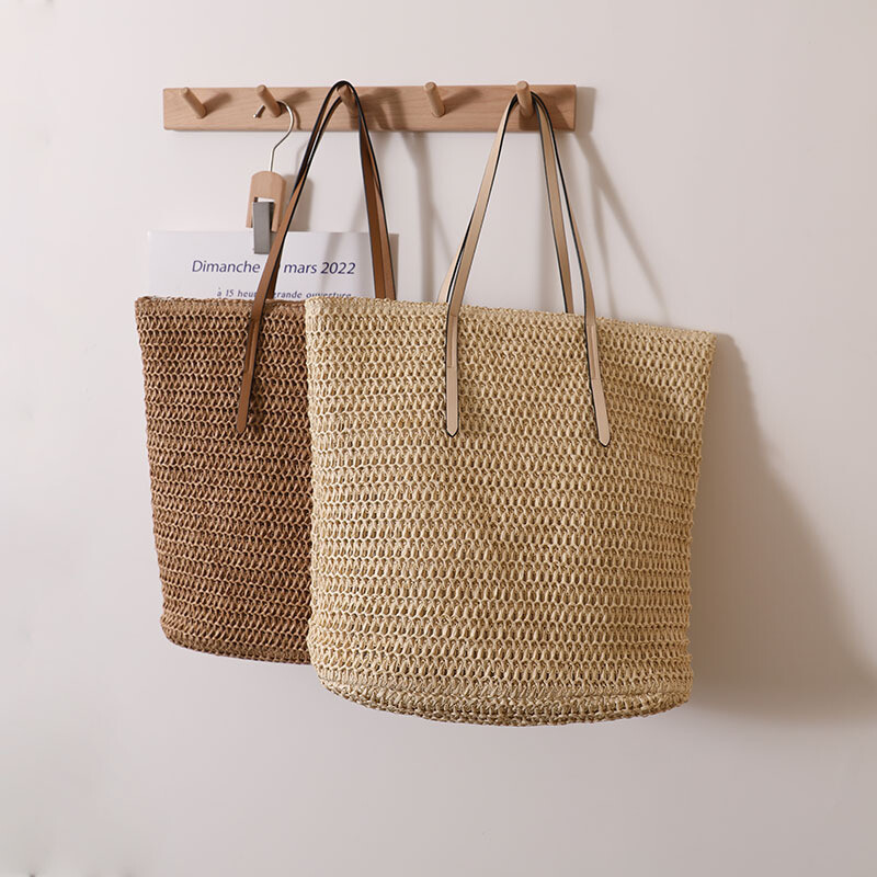 Large Capacity Woven Straw Bag Wholesale Trendy And Versatile Single ...