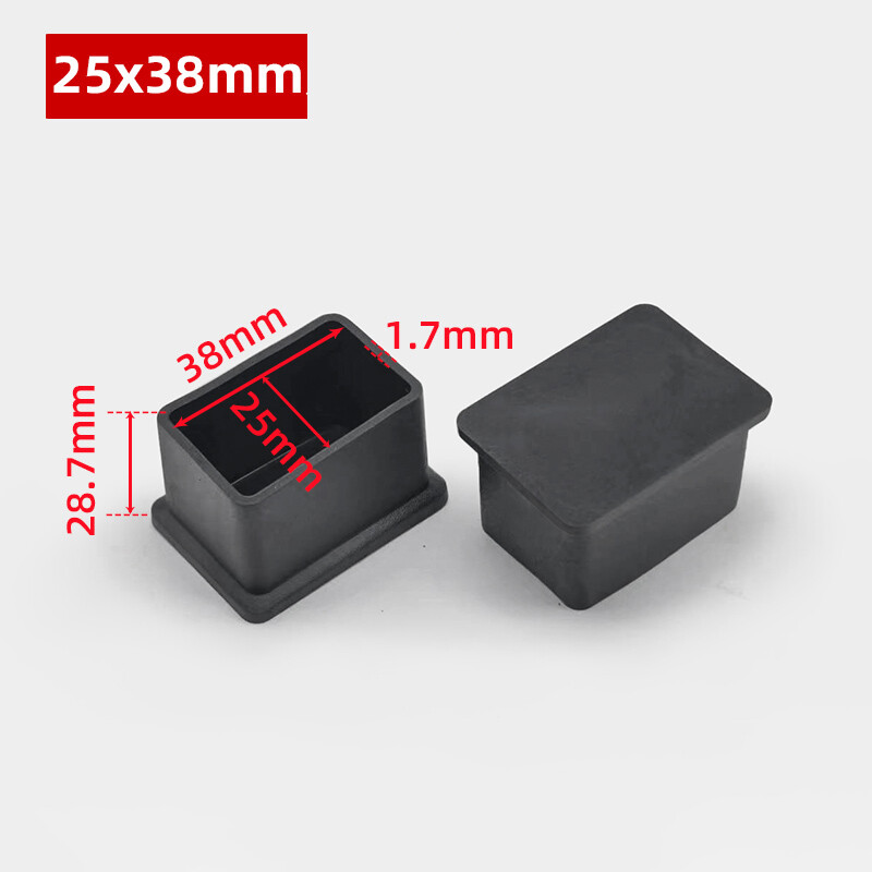 Square/Rectangle Rubber Chair Ferrule AntiScratch Floor Protector Table ...