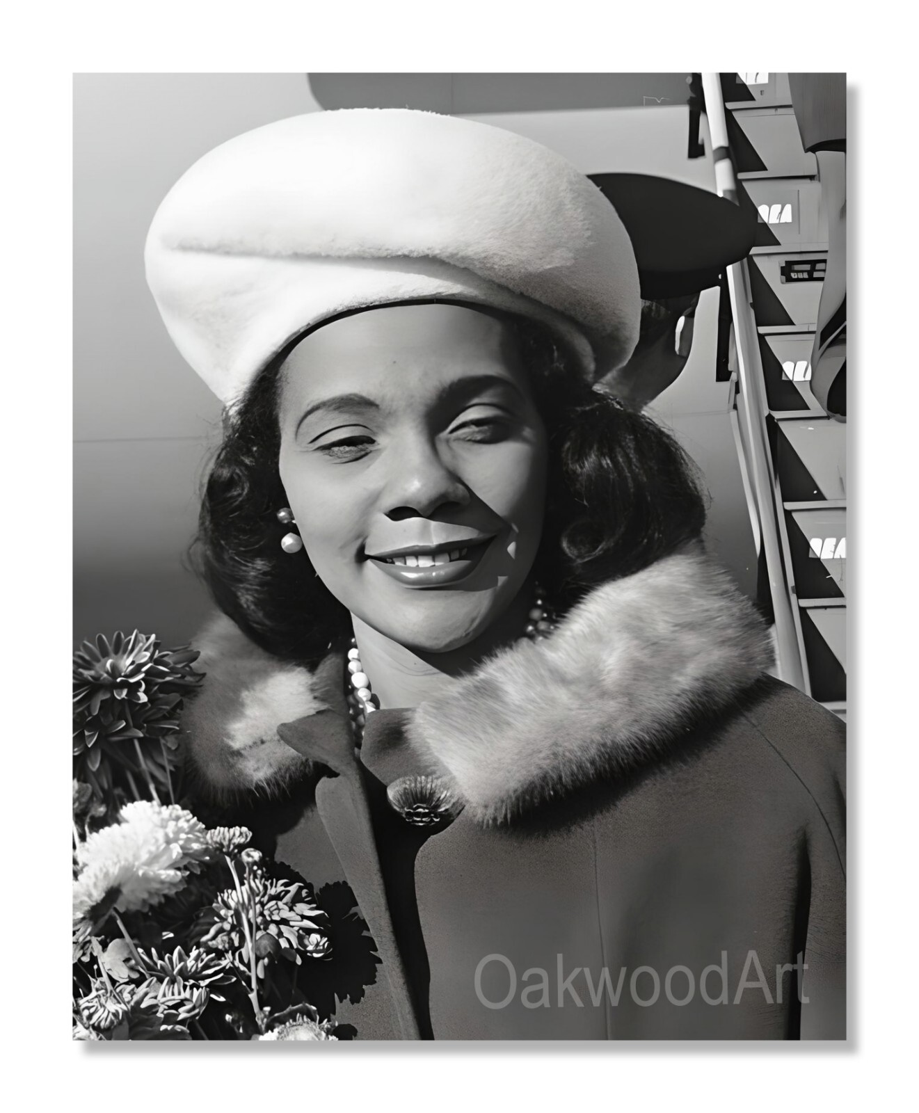 Coretta Scott King with Flowers c1965 - Reprint of a Vintage Photo | eBay
