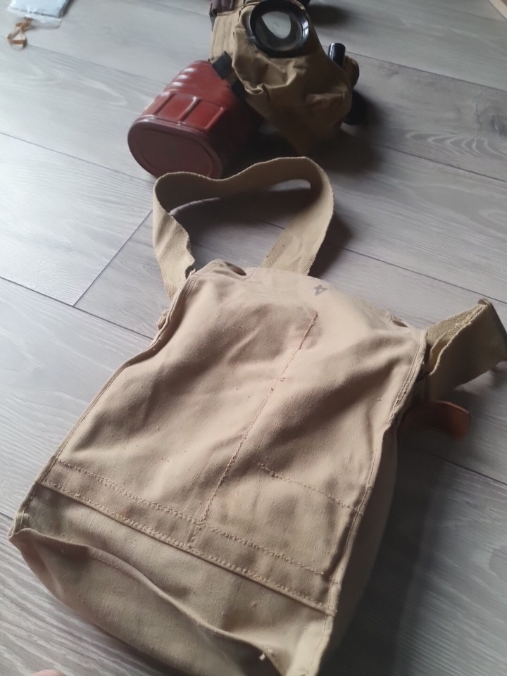 Replica WWI M1917 BRITISH SBR GAS MASK & CARRY BAG hood Small Box ...