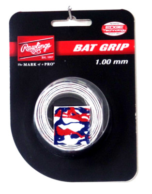 Rawlings RED WHITE BLUE 1.00mm Replacement Baseball Bat Grip Wrap Tape ...