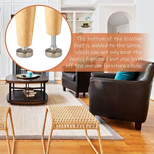 Adjustable Feet Levelers Heavy Duty Adjustable Legs for Furniture Large ...