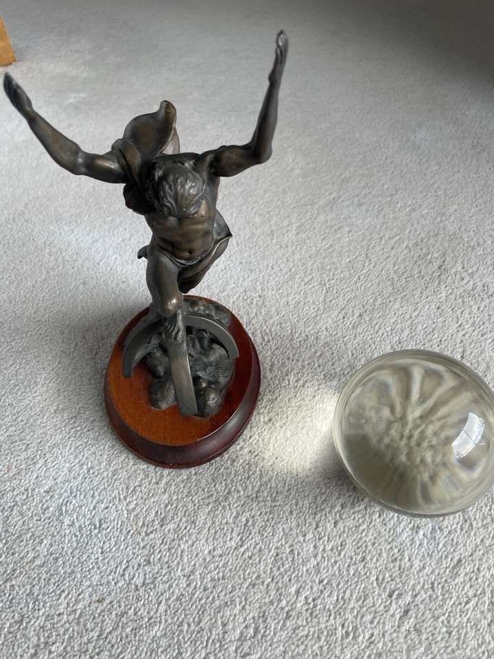 The Franklin Mint Stuart Mark Feldman Bronze Statue Figurine of Atlas ...