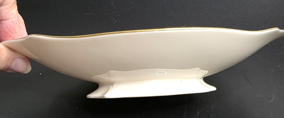 Lenox Oval Candy Trinket Condiment Dish Gold Trim 9" Made in USA | eBay