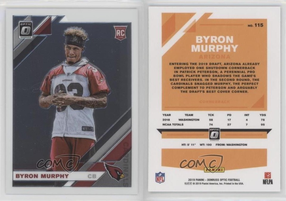 2019 Panini Donruss Optic Rookies Byron Murphy #115 0cv | eBay