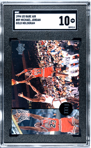 POP 1 SGC 10 Michael Jordan 1994 Upper Deck Rare Air #89 GOLD HOLOGRAM ...