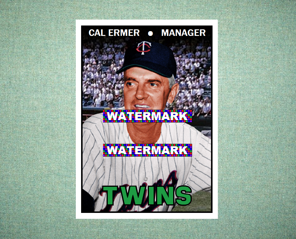 Cal Ermer Minnesota Twins 1967 Style Custom Baseball Art Card | eBay