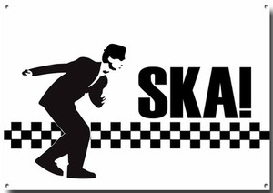 SKA METAL SIGN, MODS AND ROCKERS, RAGGAE , 2 TONE MUSIC, RETRO, CLASSIC ...
