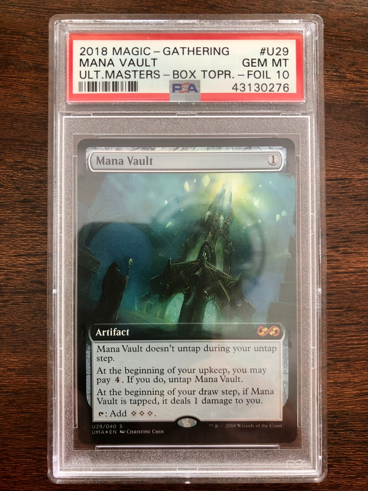 Foil Mana Vault - Ultimate Masters - Box Topper - MTG Magic - Graded ...